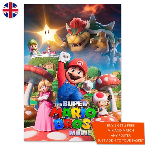 Super Mario Bros Movie Poster A5 A4 A3 A2 A1 Maxi Wall Art Print -2244 ...