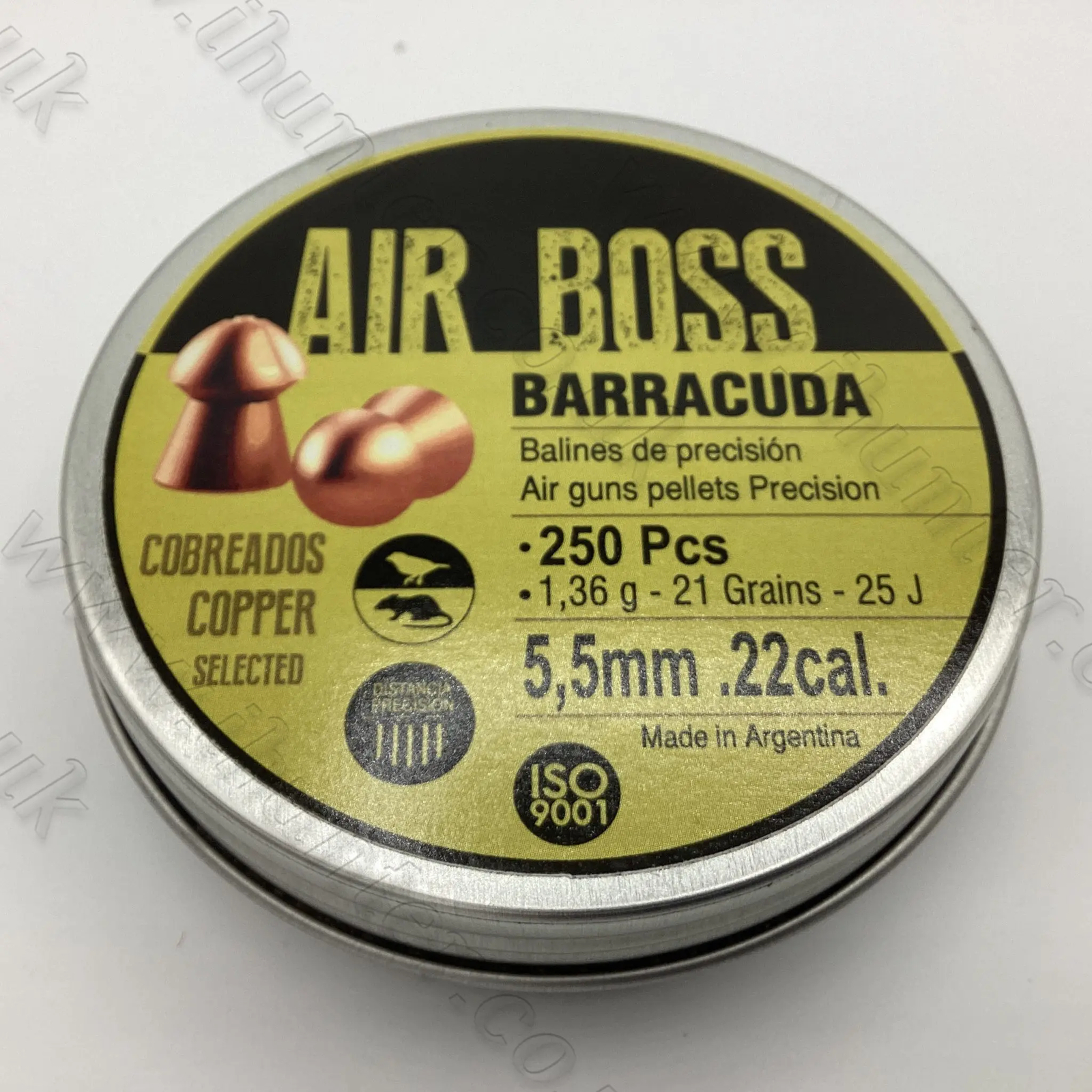 Air Boss Barracuda Domed Copper Plated Pellets .22/5.5mm QTY 250 Free P ...