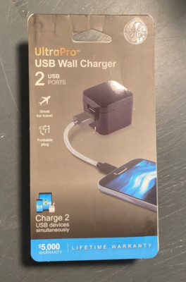 GE Ultra Pro USB Wall Charger 2 Ports Brand New Sealed | eBay