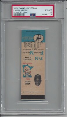 1961 Twins Universal Match Corp. Lenny Green - PSA 6 | eBay