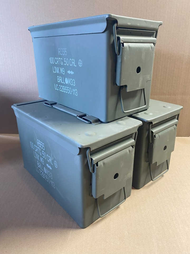 Ammo Can Box .50 Cal M2A2 Military Surplus Choose Grade and 2, 3, or 6 ...