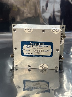 Avantek Solid State Amplifier Model AP-2002M 1000-2000MHz | eBay