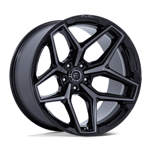 Fuel Flux 17x9 Wheel Rim 5x5.0 -12mm 17In Gloss Black Brush FC Gray Ddt ...