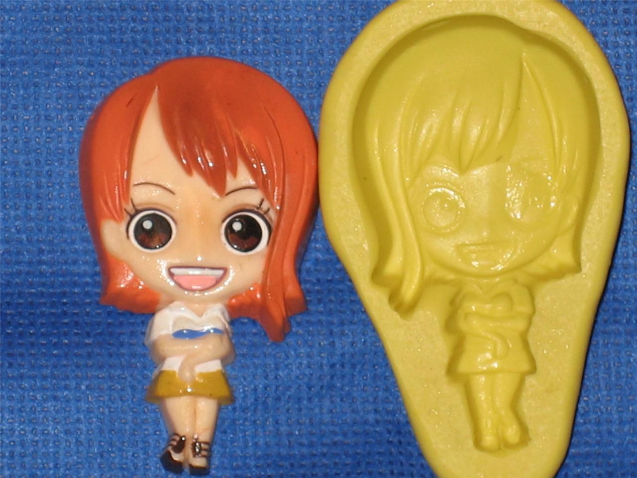 Girl Doll Push Mold Food Safe Silicone #847 Cake Chocolate Resin Clay ...