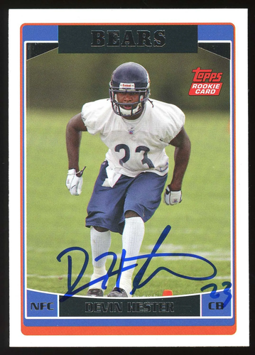 Devin Hester 2006 Topps #334 Autographed Rookie Card Signed (RC) PSA ...