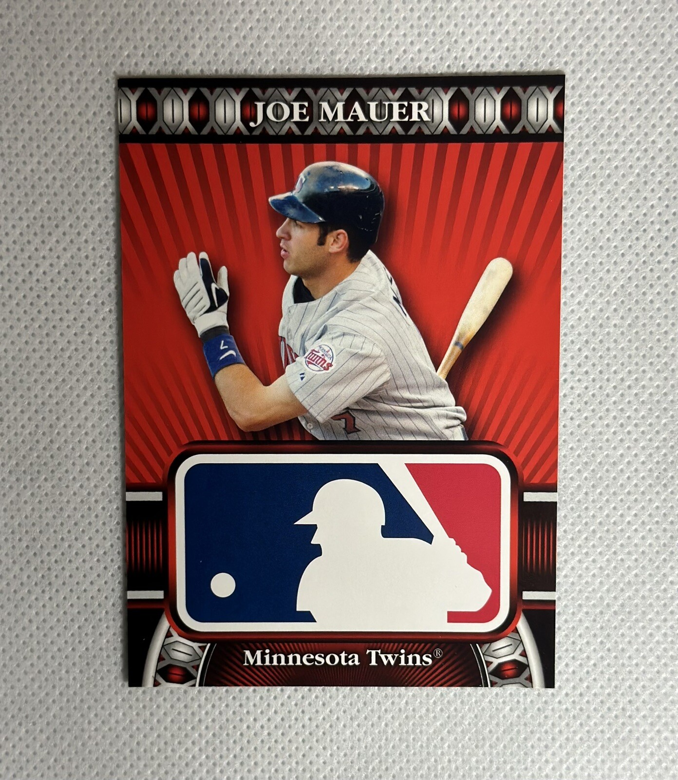 2010 Topps Joe Mauer #HTA-16 MLB Logoman Baseball Card Minnesota Twins ...
