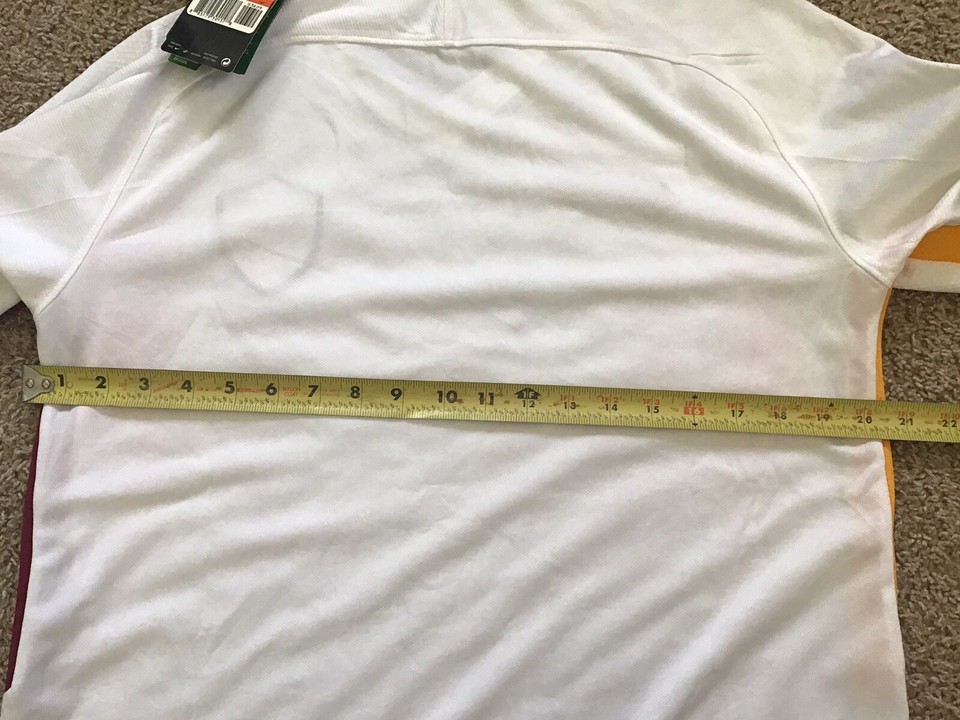 Nike AS Roma 2017-2018 White Away Soccer Mens Jersey Size Large ...