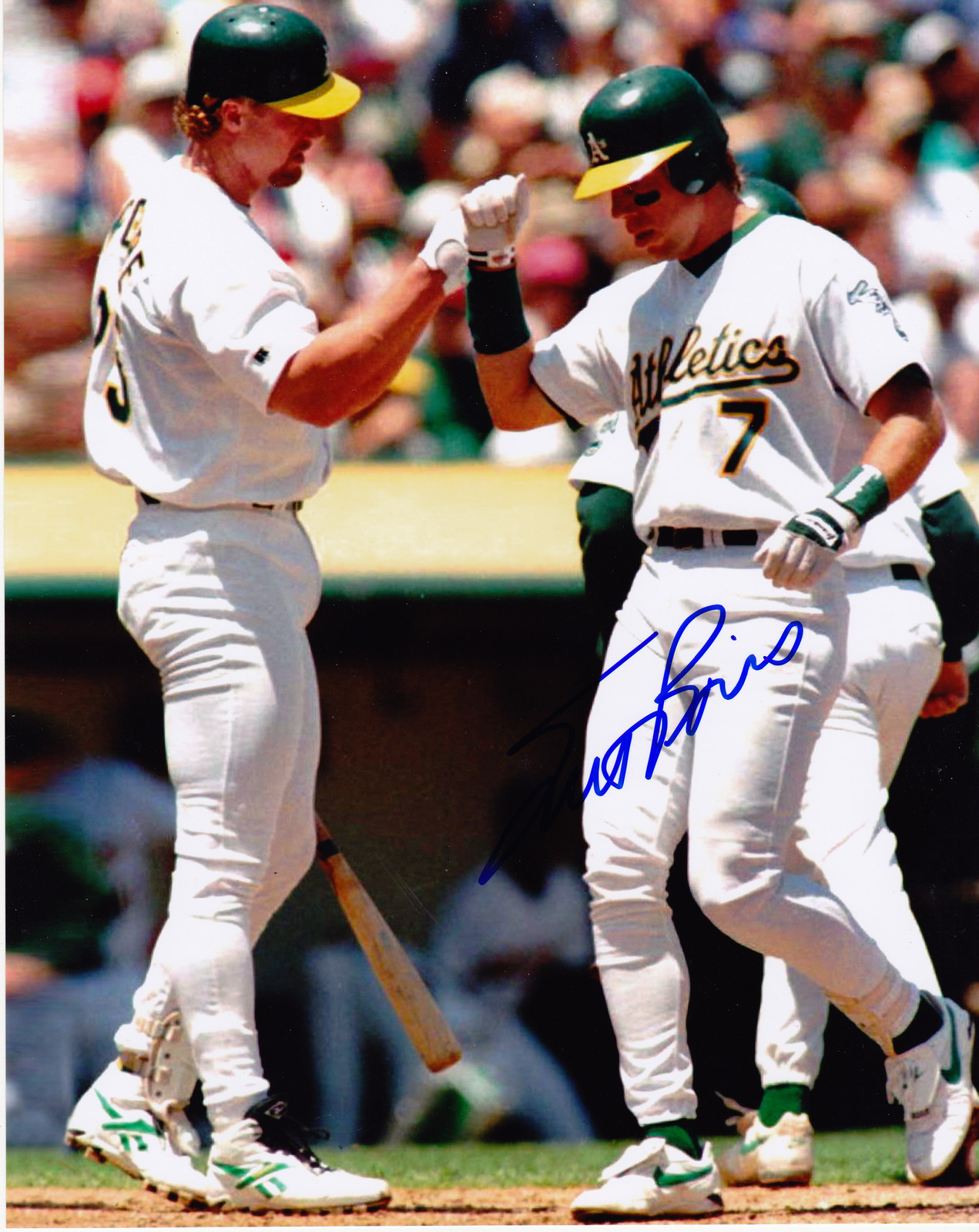 SCOTT BROSIUS OAKLAND A'S W/ MARK MCGWIRE ACTION SIGNED 8x10 | eBay