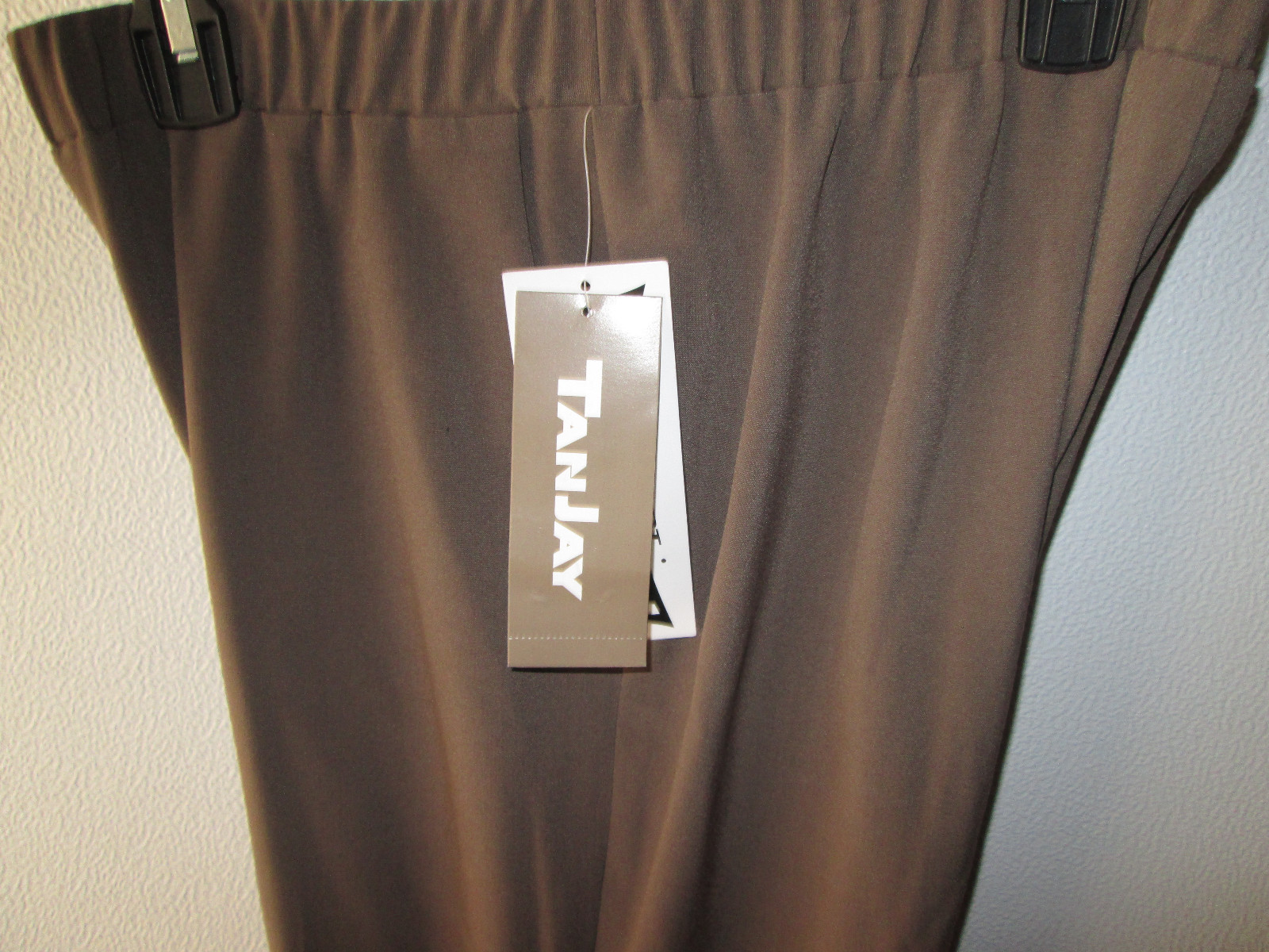 Tanjay Nygard Casual Dress Pants Slacks Elastic Waist 8 Brown Comfort ...