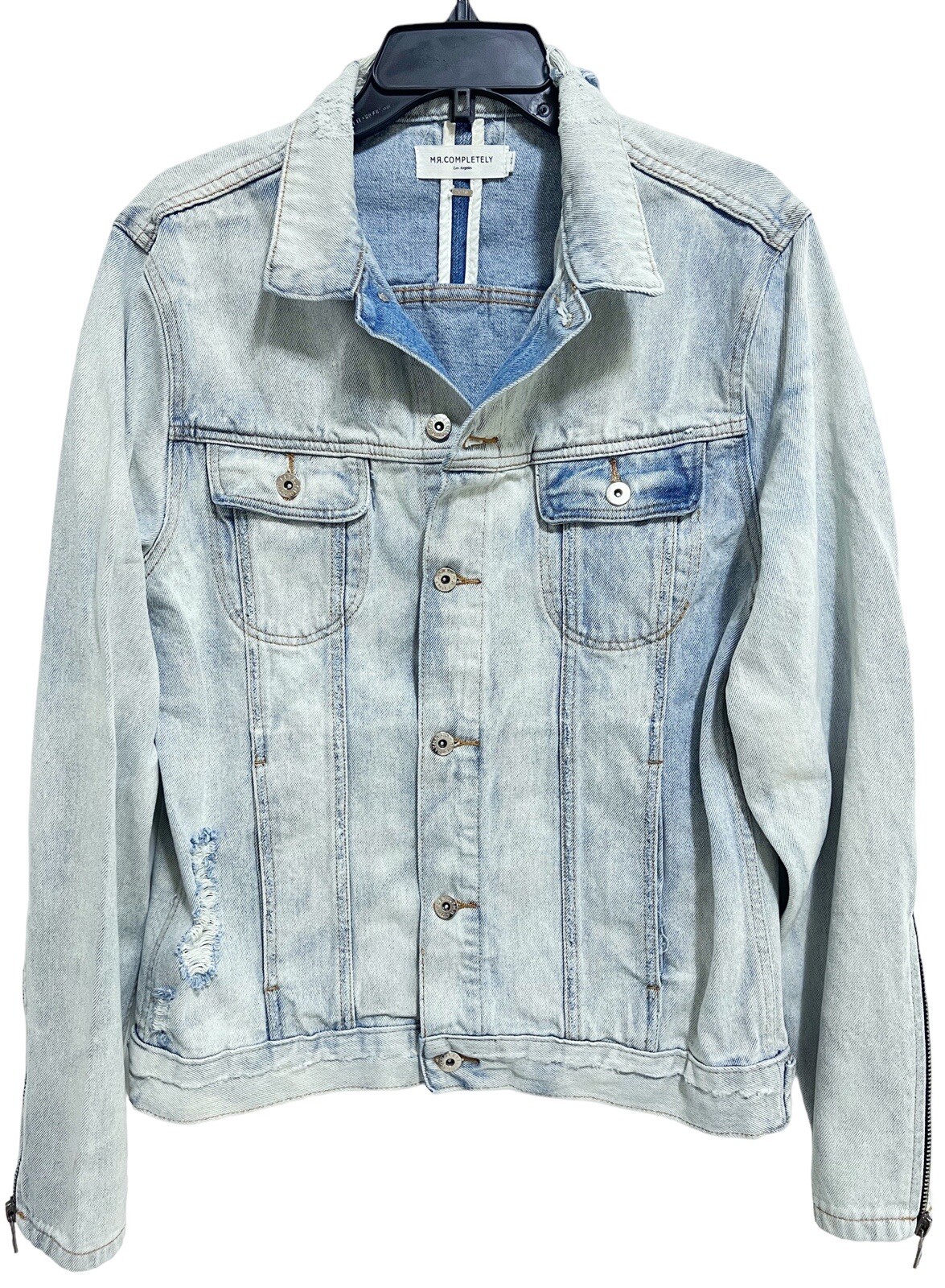 Mr. Completely LA Destroyed Denim Jacket Stonewashed … - Gem