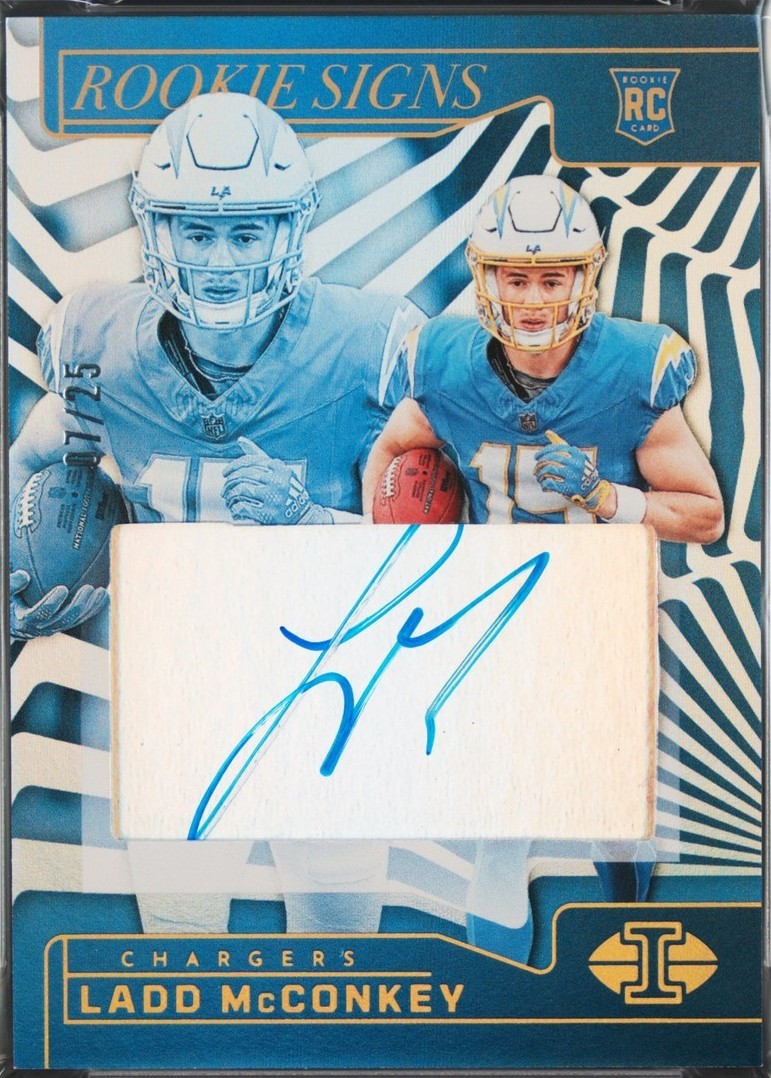 2024 Panini Illusions - Rookie Signs Ladd McConkey #RS-LMC Gold /25 (AU ...