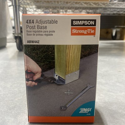 Simpson Strong Tie Adjustable Post Base 4" x 4" Galvanized Steel ...
