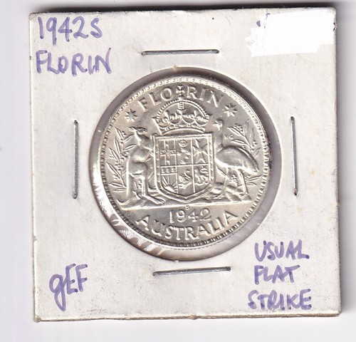 AUSTRALIAN: 1942s PRE-DECIMAL KGVI FLORIN (2/) SILVER COIN #5268 | eBay ...