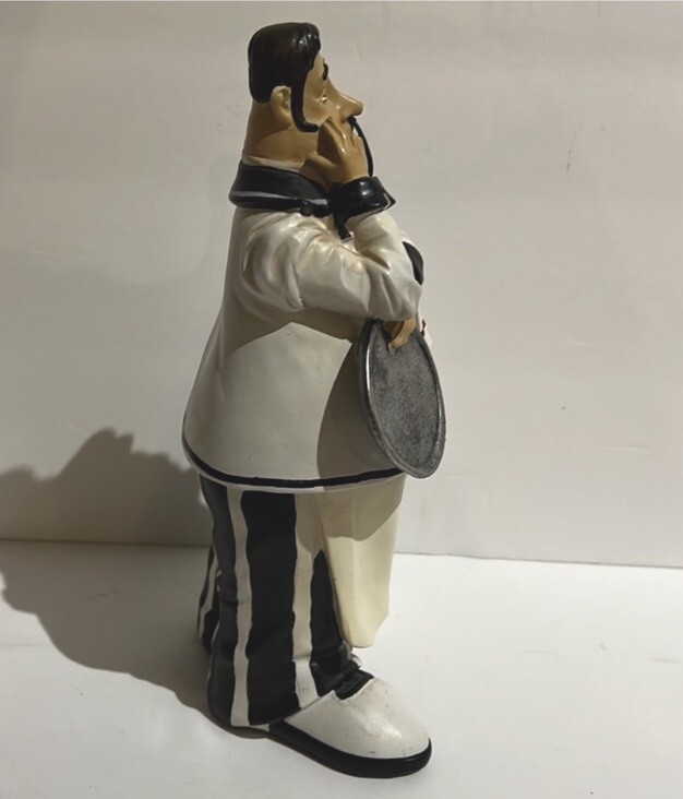 10"H Chef Serving Statue Dining Room Accessory Decoration Figurine Room ...