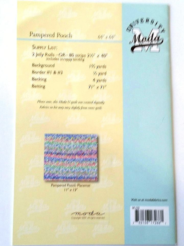 Moda University MU29 PAMPERED POOCH 64x64" quilt pattern 2007 | eBay