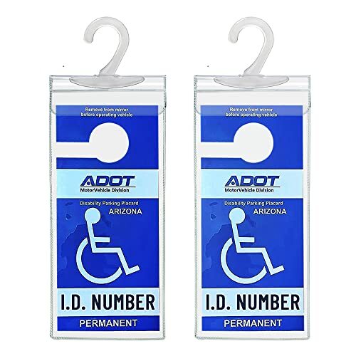 2 Pack Handicapped Parking Placard Holder with Large Hanging Hook | eBay