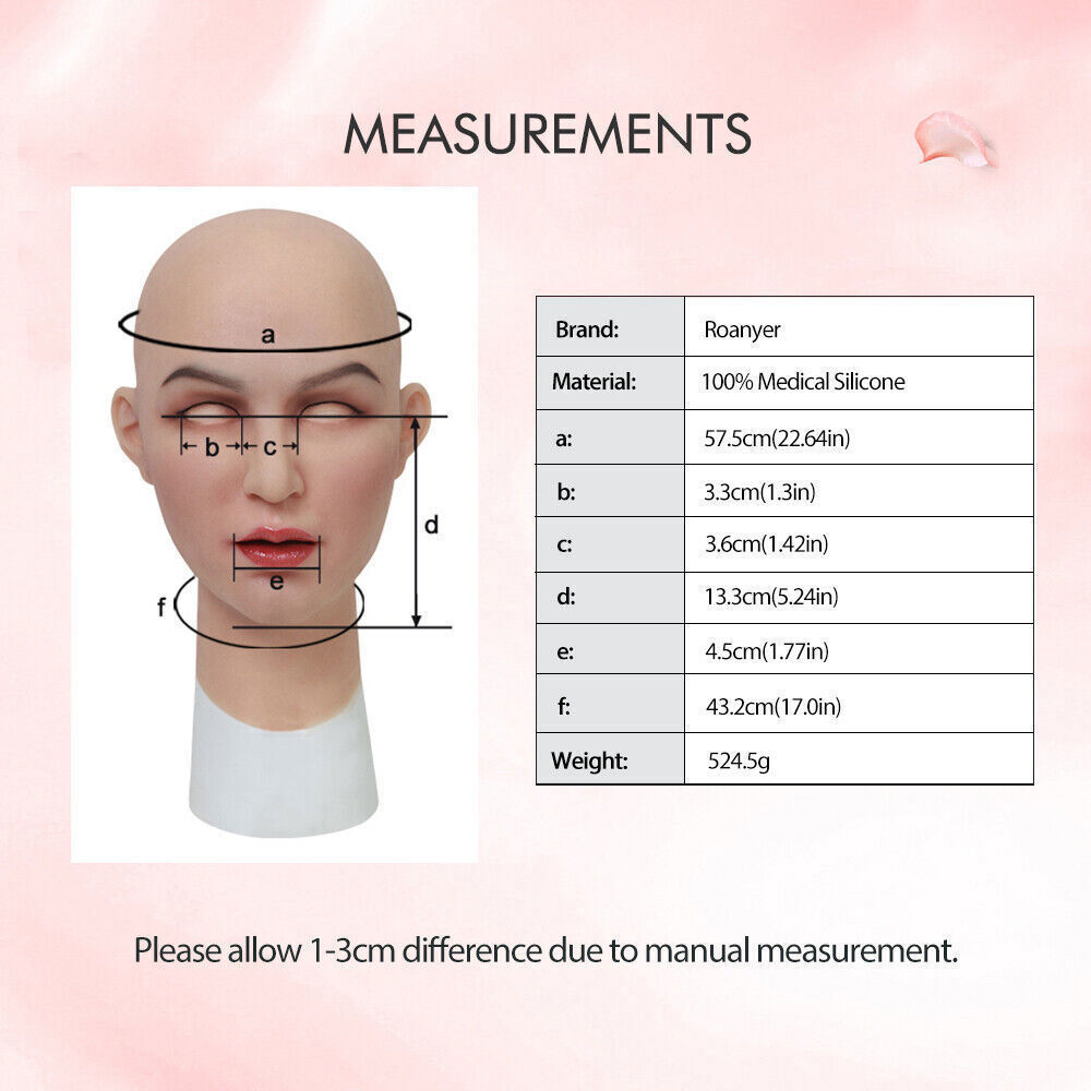 Roanyer Silicone Female Mask Jane Fake Human Skin Mask for Cosplay ...