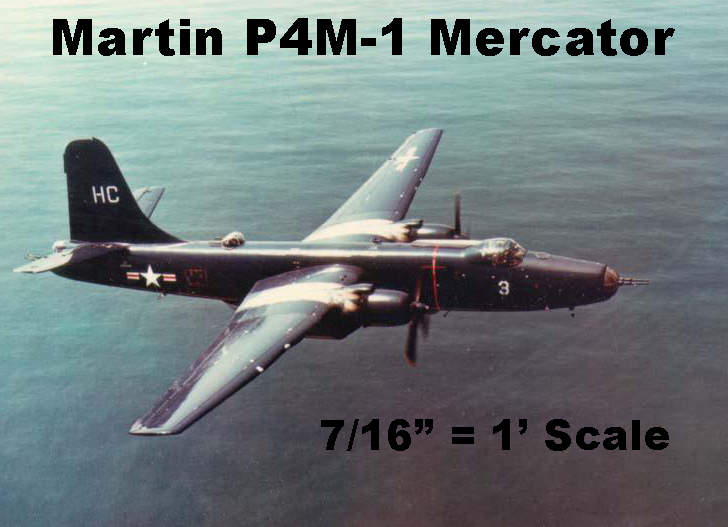 Model Airplane Plans (UC): Martin P4M-1 Mercator Scale 50" Bomber .19 ...