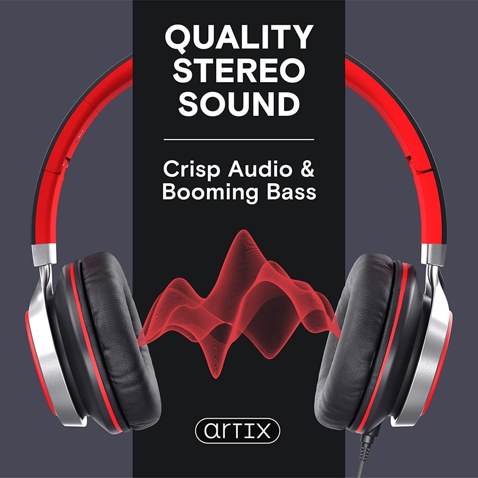 Artix CL750 Foldable Noise Isolating Headphones 25-Pc Bundle [Open Box ...