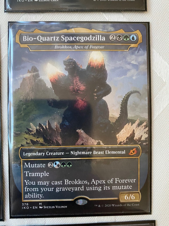 Complete Set (19) Godzilla *Non-Foil* Magic Cards MT/NM Dbl. Sleeved ...