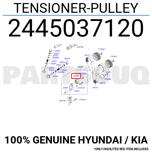 2445037120 Genuine Hyundai / KIA TENSIONER-PULLEY | eBay