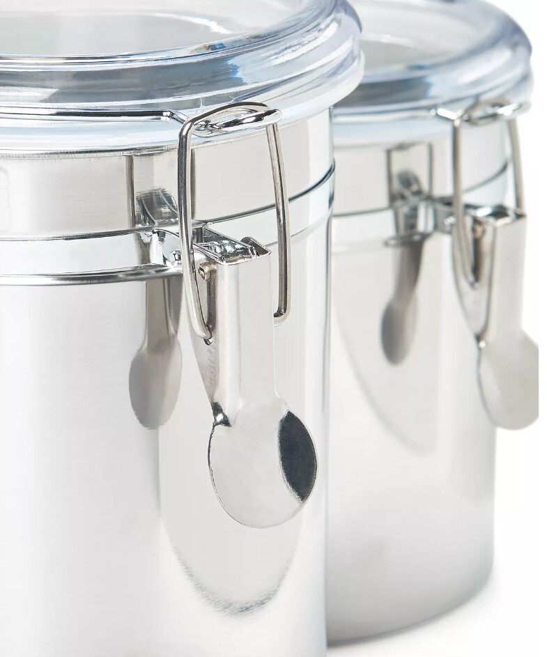 Tools of the Trade Stainless Steel 2 Piece Kitchen Canister Set, 1.5 ...