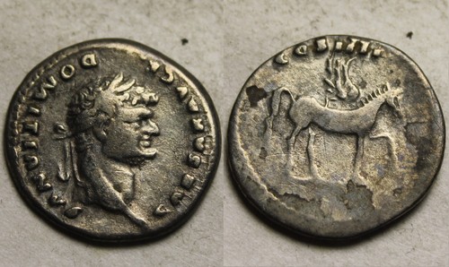 Rare ancient Roman silver coin Domitian 76 AD Denarius Pegasus | eBay