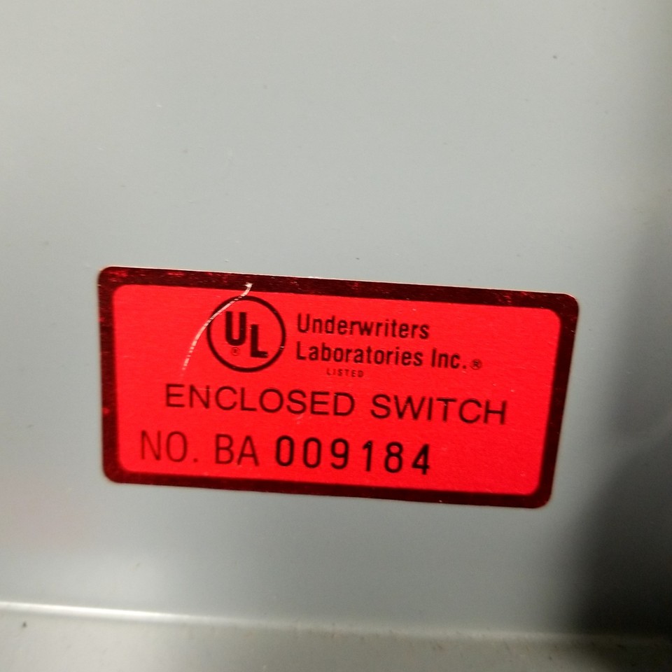 Square D General Duty Safety Switch For Garages Workshops 30 AMP ...