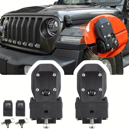 Locking Hood Lock Latch Hood Catch Pins Lock & Key Kit for Jeep ...