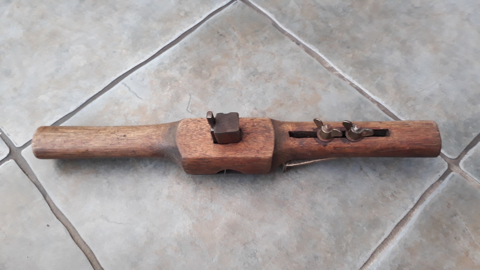 ANTIQUE WOODEN GRANNIES TOOTH ADJUSTABLE ROUTER PLANE SHEFFIELD BLADE ...