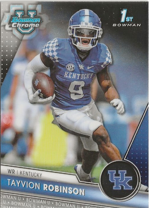 2023 Bowman Chrome University Tayvion Robinson Rookie RC Kentucky ...