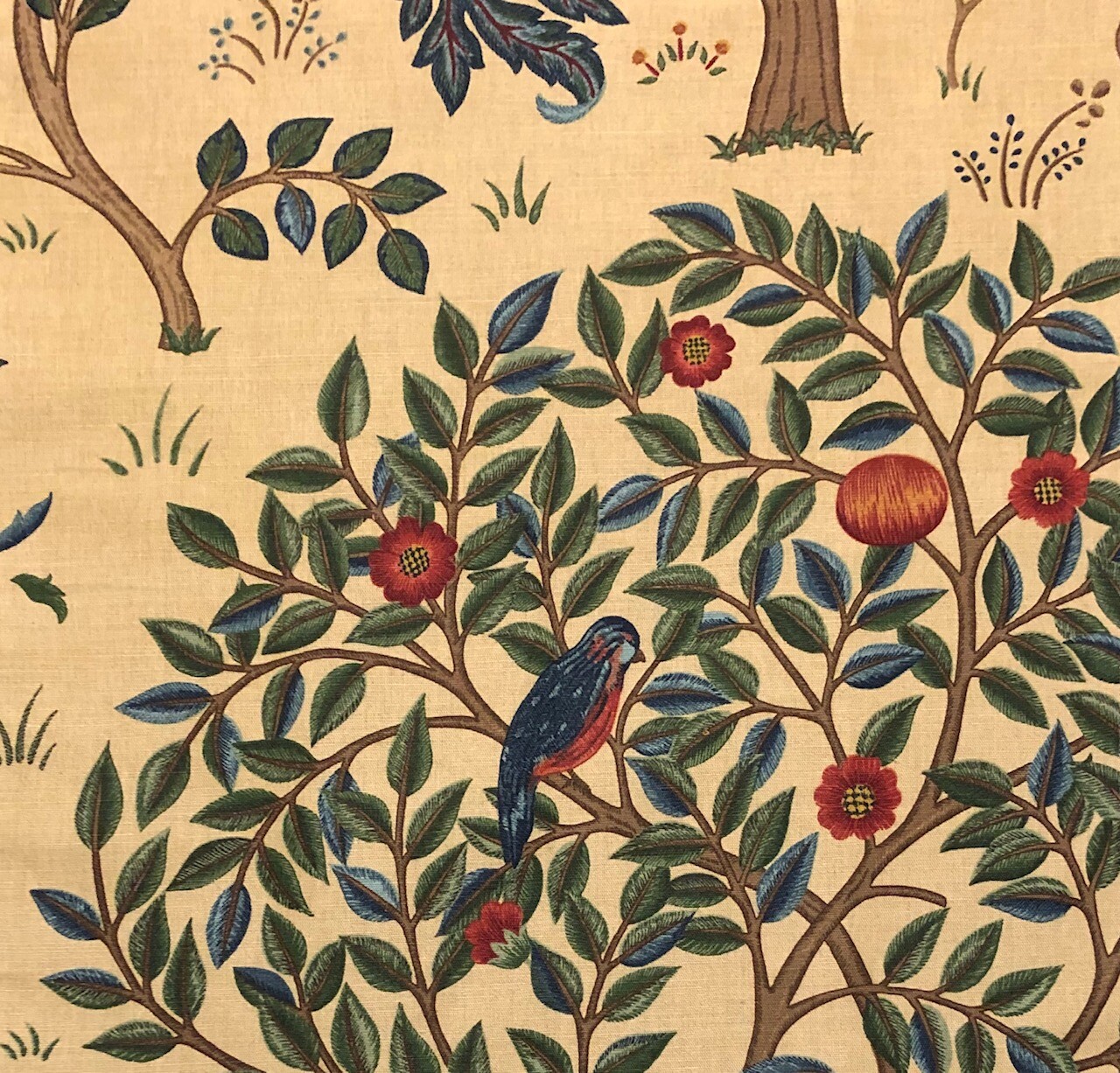 MORRIS & CO Kelmscott Tree Forest Gold Birds Remnant New | eBay