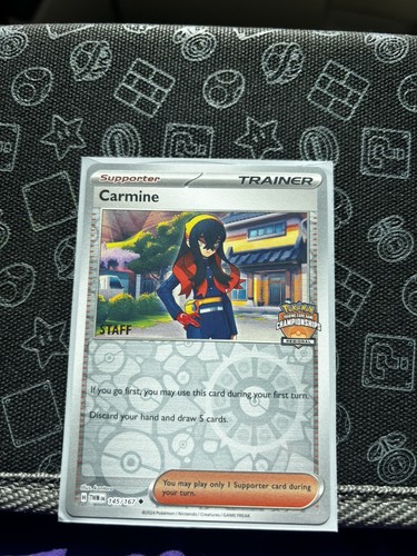 Pokémon TCG Regional Promo Carmine Staff Stamped | eBay