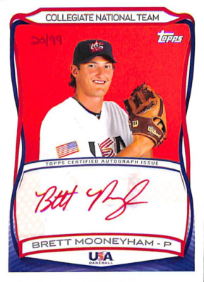 2010 USA Baseball Autographs Red #A34 Brett Mooneyham Auto /99 | eBay