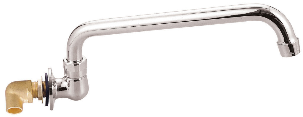 Faucet, Splash Mount Spout Base, 18" Double-Jointed Swing-Swivel Spout ...