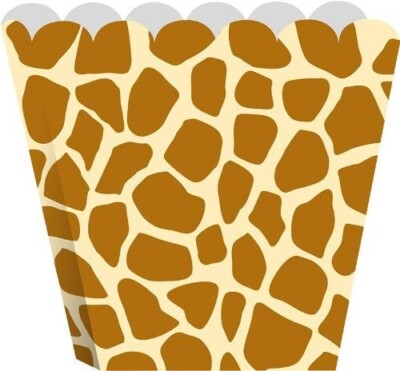 Giraffe Animal Safari Print Birthday Party Popcorn Treat Loot Lolly ...