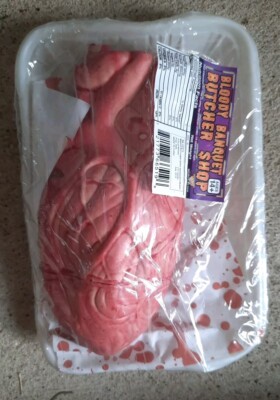Realistic Bloody Butcher Shop Halloween Human Heart Latex Fake Blood ...