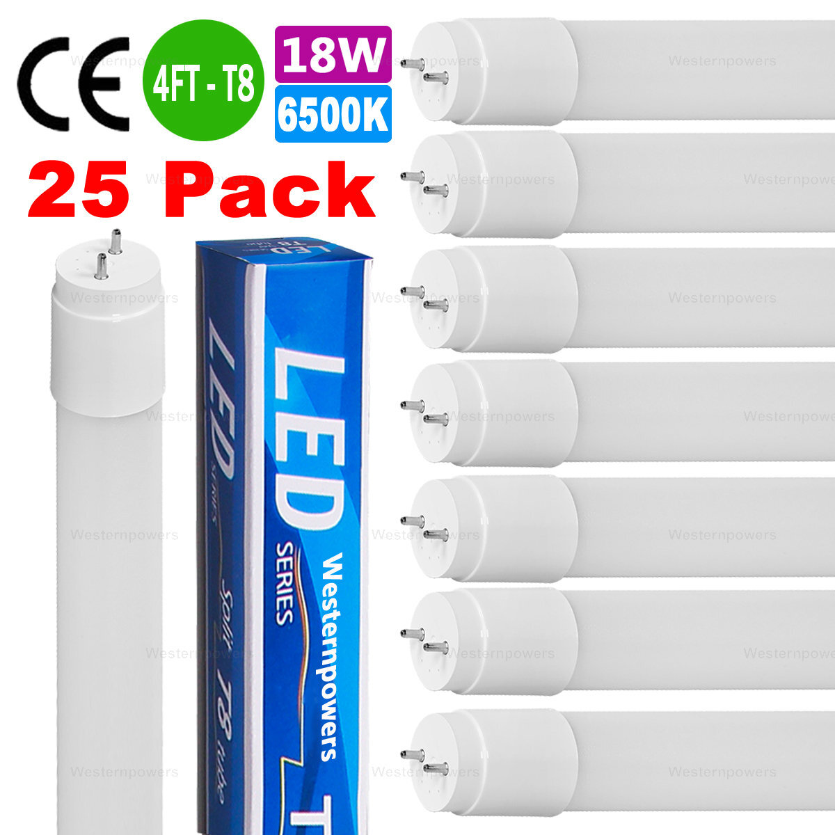 10-100 Pack 18W 48 inch 4ft LED Fluorescent Tube Light Bulb G13 T8 lamp ...