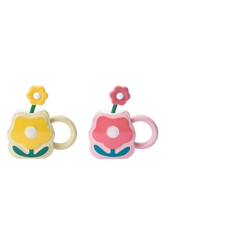 Ceramic Flower Sipper Mug Various Colors New | eBay