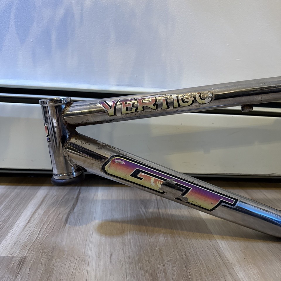 1996 GT Vertigo Freestyle BMX Bike Frame Chrome Built In USA 90’s ...