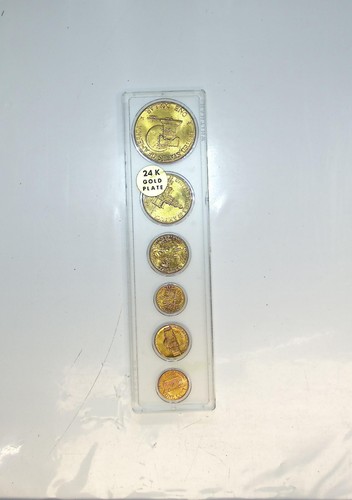 Vintage 24K Gold Plated 1976-D Bicentennial Coin Set Ike Dollar To ...