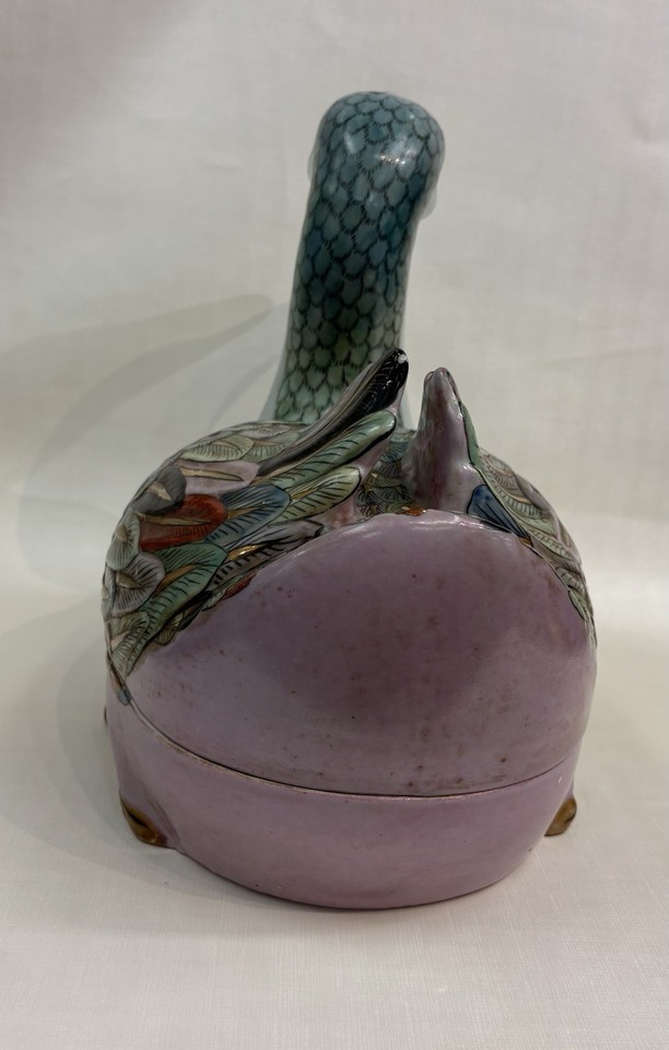 Chinese Export Porcelain Duck Form Tureen and Cover with Lid | eBay