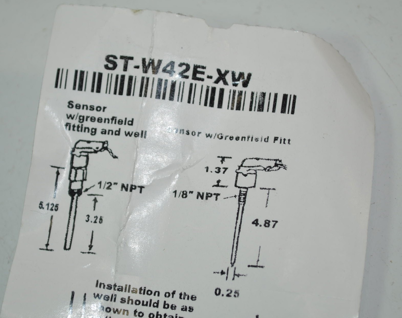 Kele Weatherproof Immersion Thermistor Sensor Model# ST-W42E-XW & ST ...
