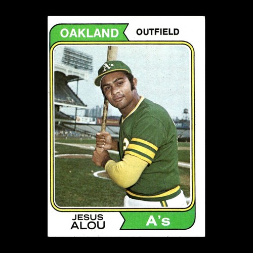 Jesus Alou "Outfield" 1974 Topps Oakland Athletics #654 Great Set Break ...