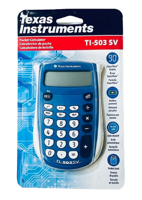 Texas Instruments TI-503 SV Standard Function Calculator, 8 digit ...