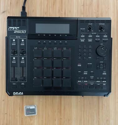 AKAI MPC 2500 All Black Upgraded 128 mb drum pad sampler JJ OS CD drive ...