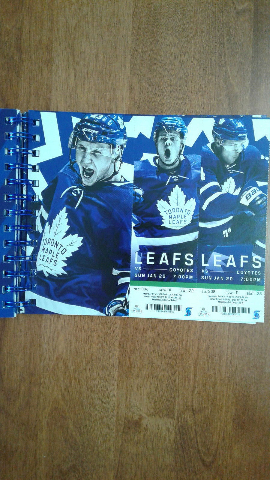 TORONTO MAPLE LEAFS TICKET STUBS 2018 - 2019 - EVERY GAME SCOTIA BANK ...
