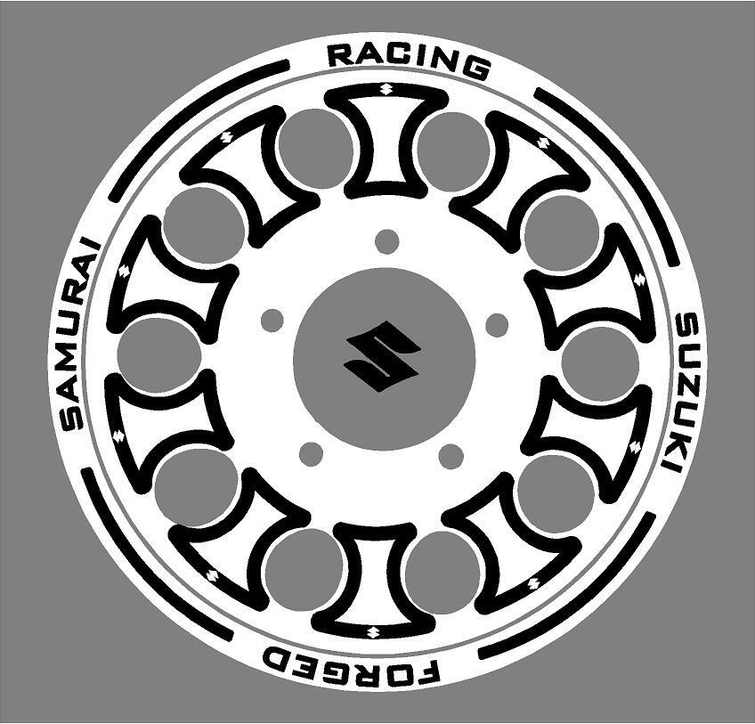SUZUKI SAMURAI RIMS DECALS RINGS AROS ARGOLLAS STICKERS CALCOMANIAS ...
