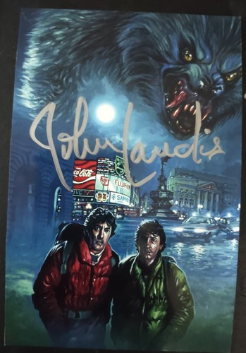 JOHN LANDIS DIRECTOR SIGNED AUTOGRAPH AMERICAN WEREWOLF IN LONDON ART ...
