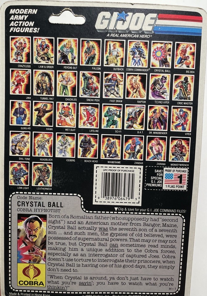 Vintage Hasbro GI Joe Crystal Ball MOC 1987 Action Figure NICE | eBay